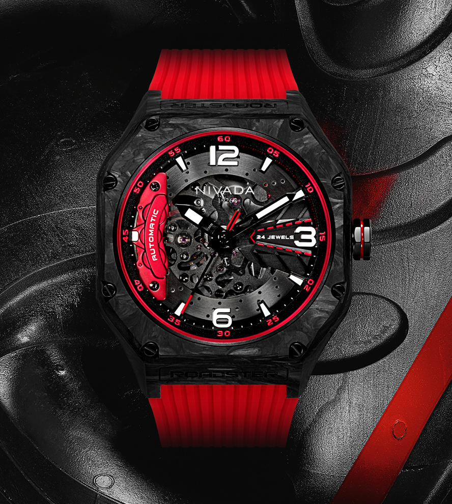 超跑系列全碳红色刹车盘红带